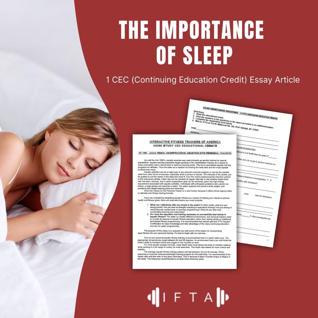 The Importance of Sleep - IFTA Fitness